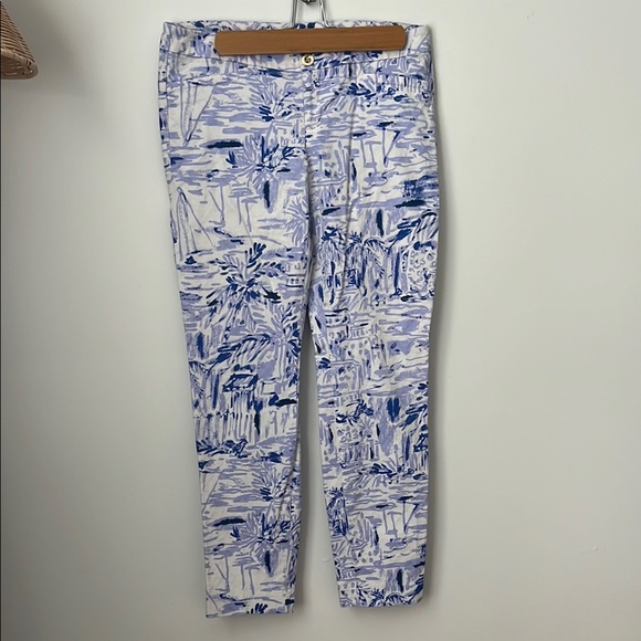 Lilly Pulitzer | Jeans | Lilly Pulitzer Purple And Navy Tropical Slacks ...